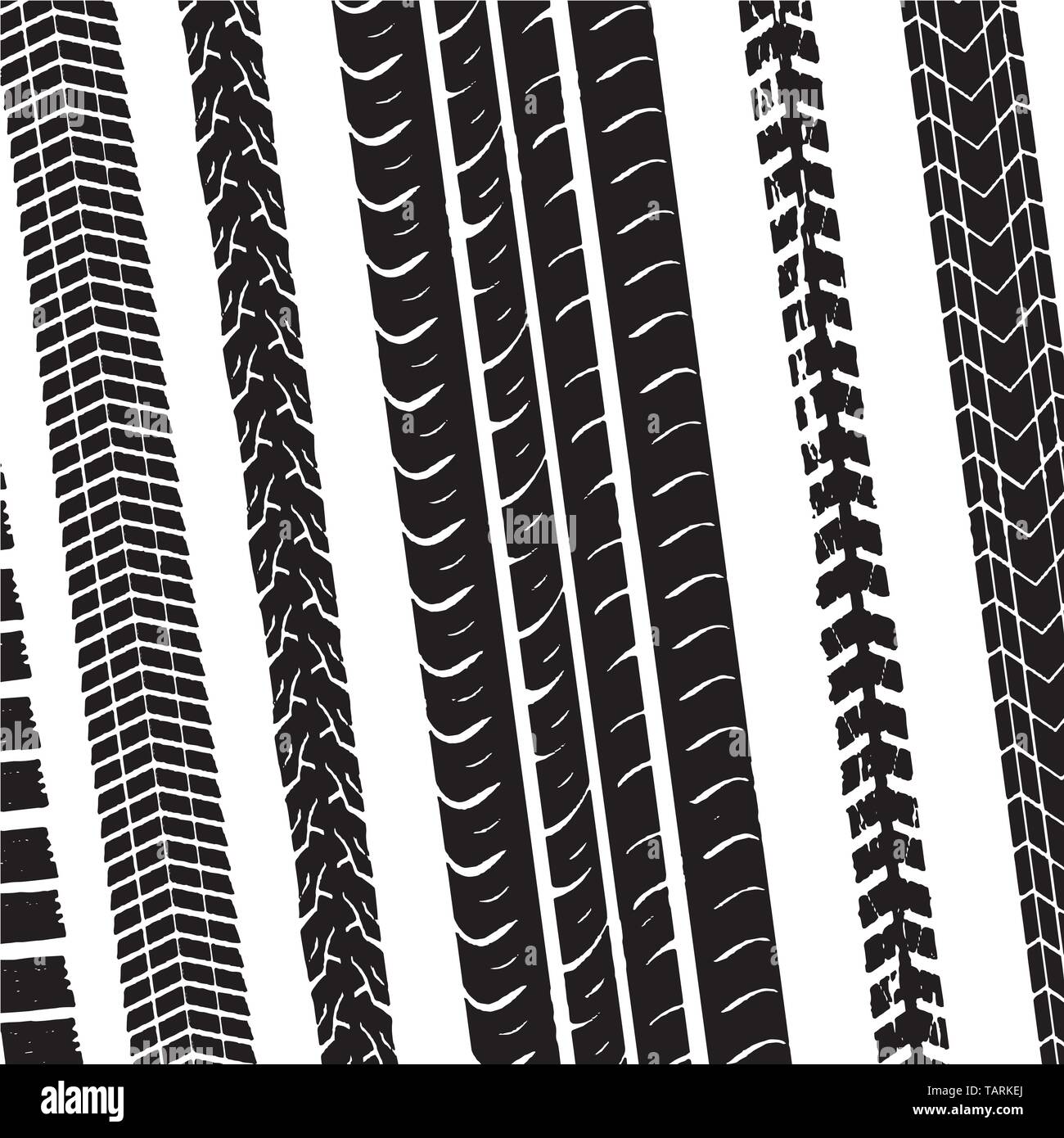 Grunge Tire Track Vector Print Dirty textured Vector illustration Stock ...