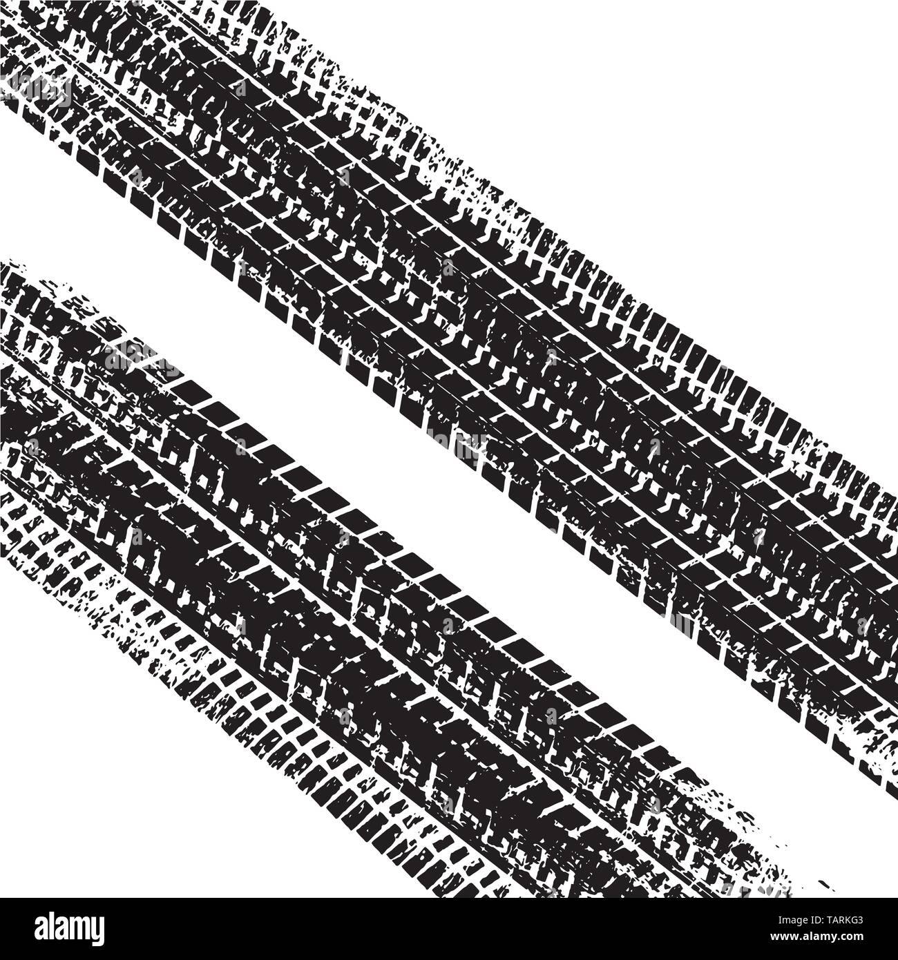 Grunge Tire Track Vector Print Dirty textured Vector illustration Stock ...