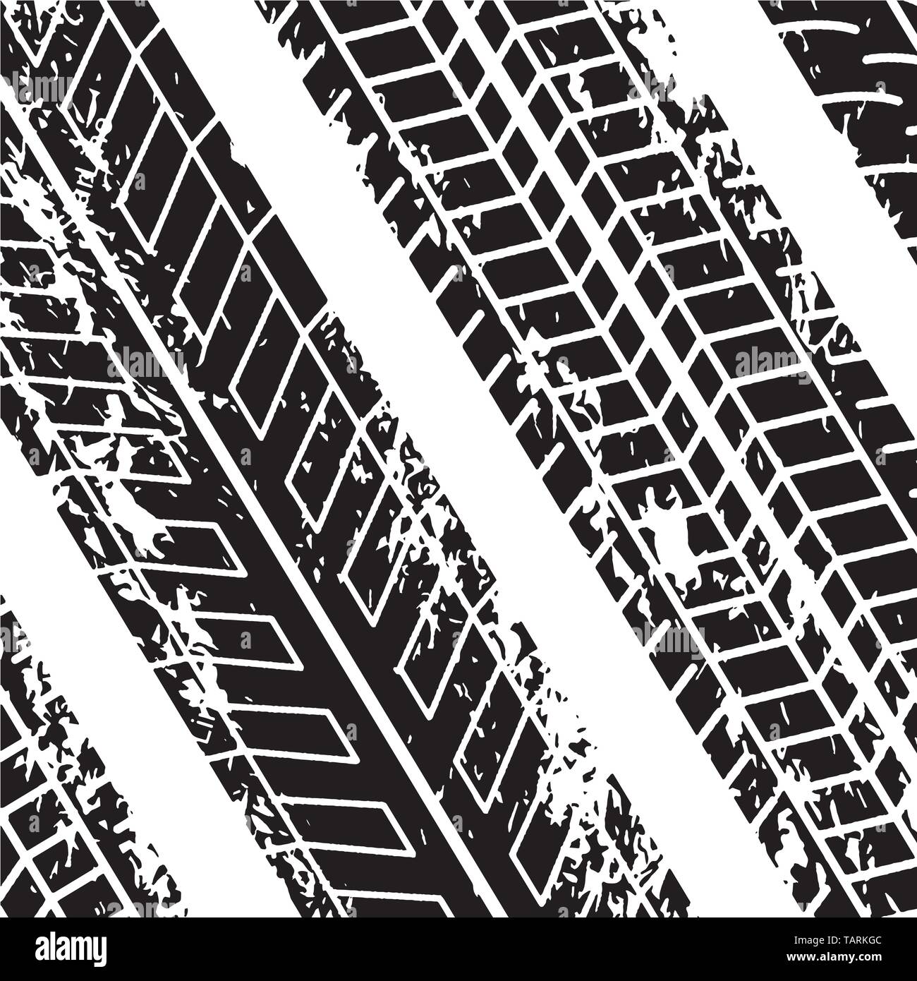Grunge Tire Track Vector Print Dirty textured Vector illustration Stock ...