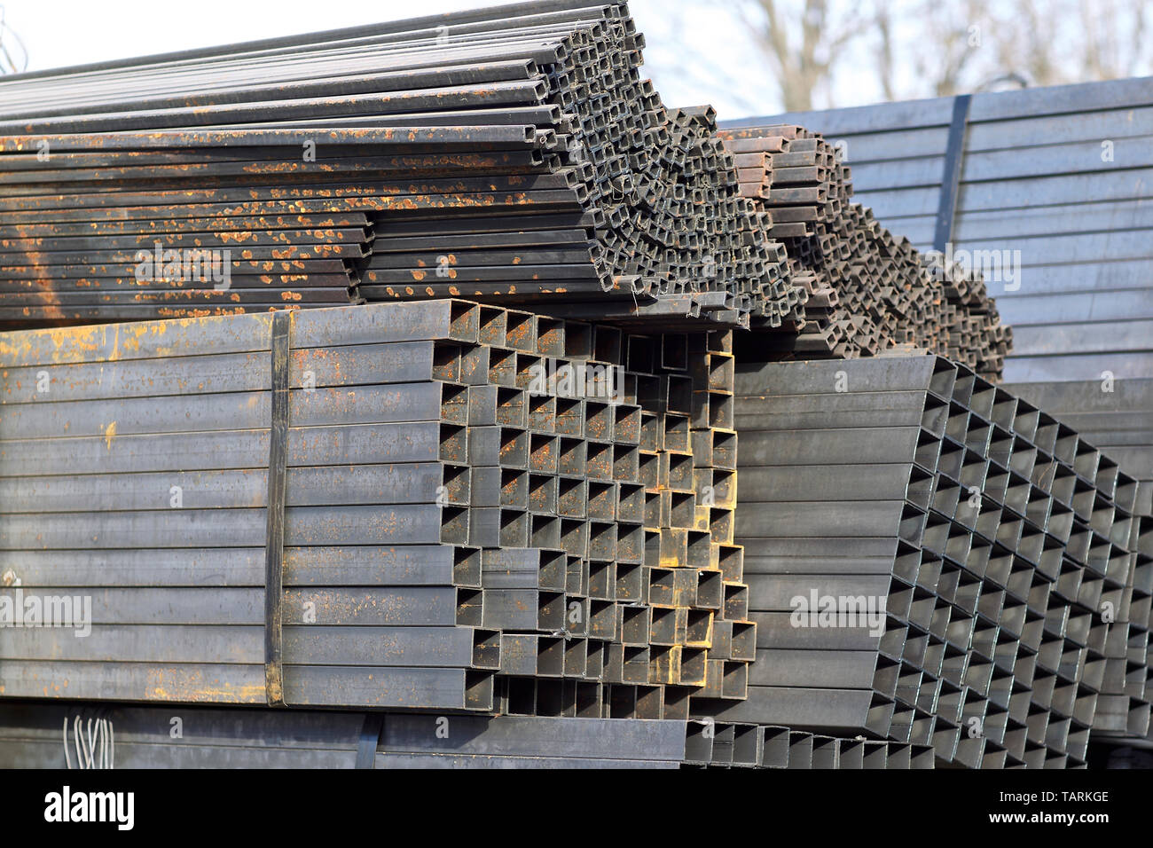 Metal profiles of different kinds are located in the metal products ...