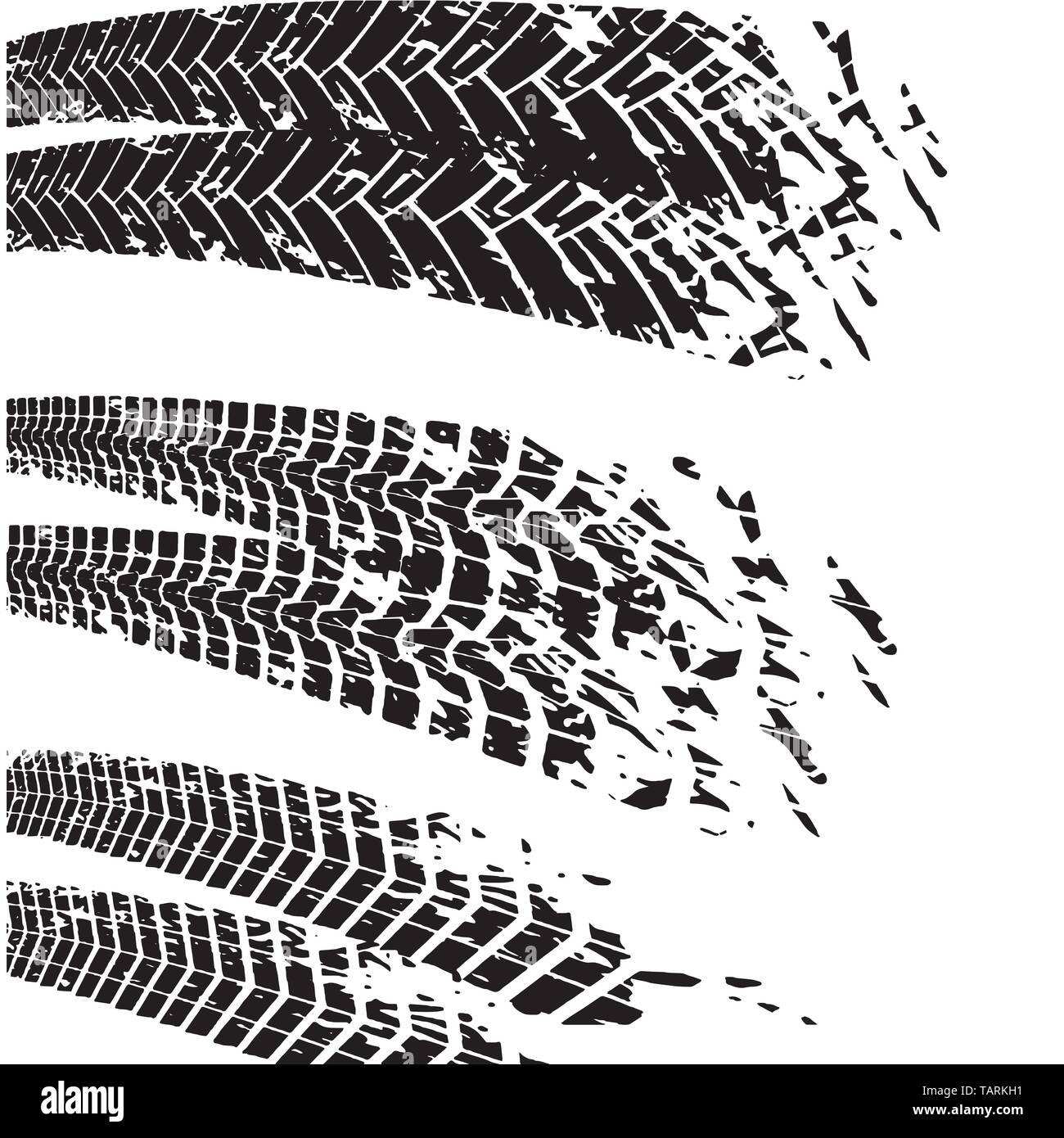 Grunge Tire Track Vector Print Dirty textured Vector illustration Stock ...