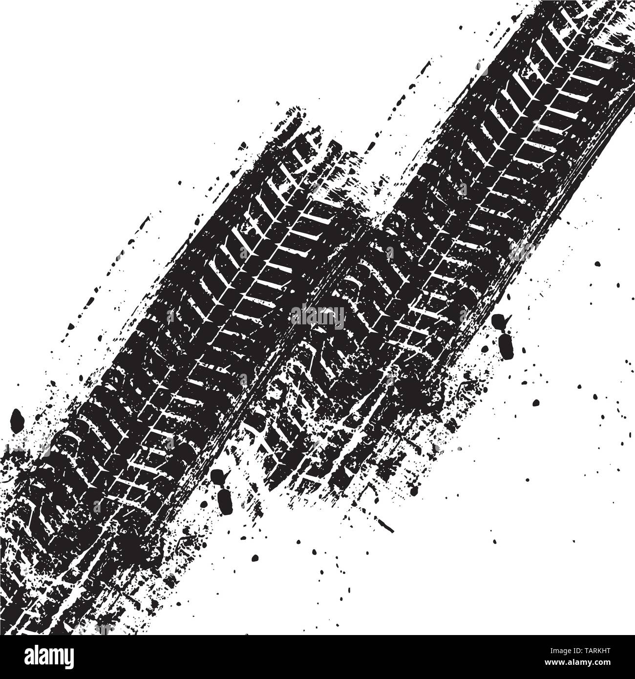 Grunge Tire Track Vector Print Dirty textured Vector illustration Stock ...