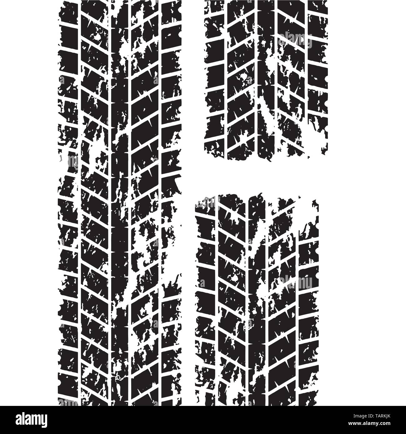Grunge Tire Tread Vector