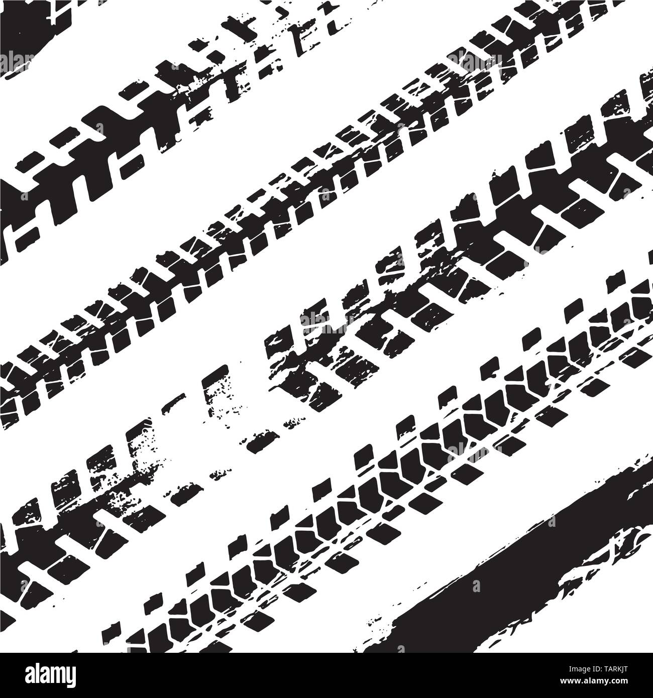 Grunge Tire Track Vector Print Dirty textured Vector illustration Stock ...