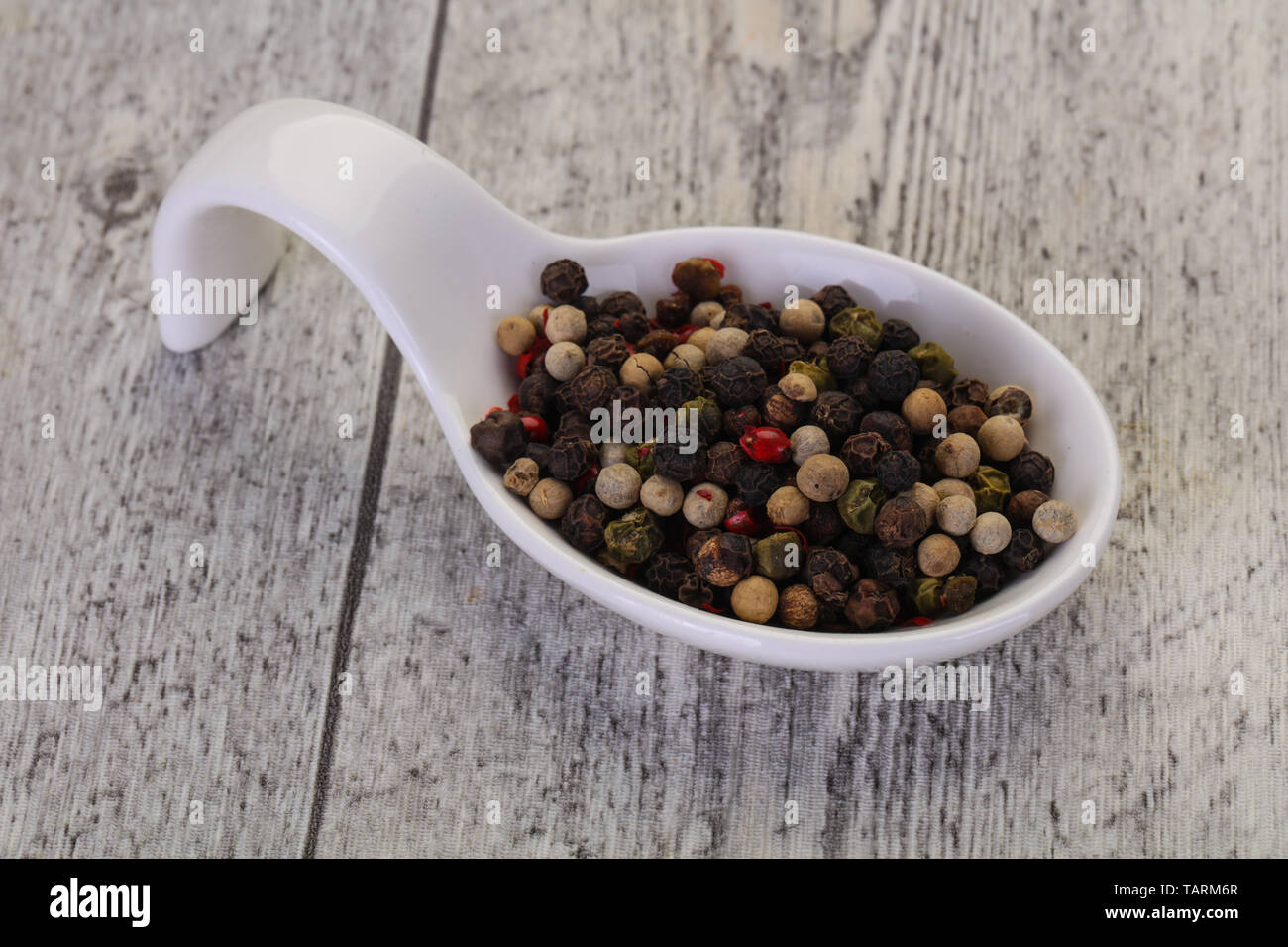 Pepper corn mix - black, red, white and green Stock Photo - Alamy