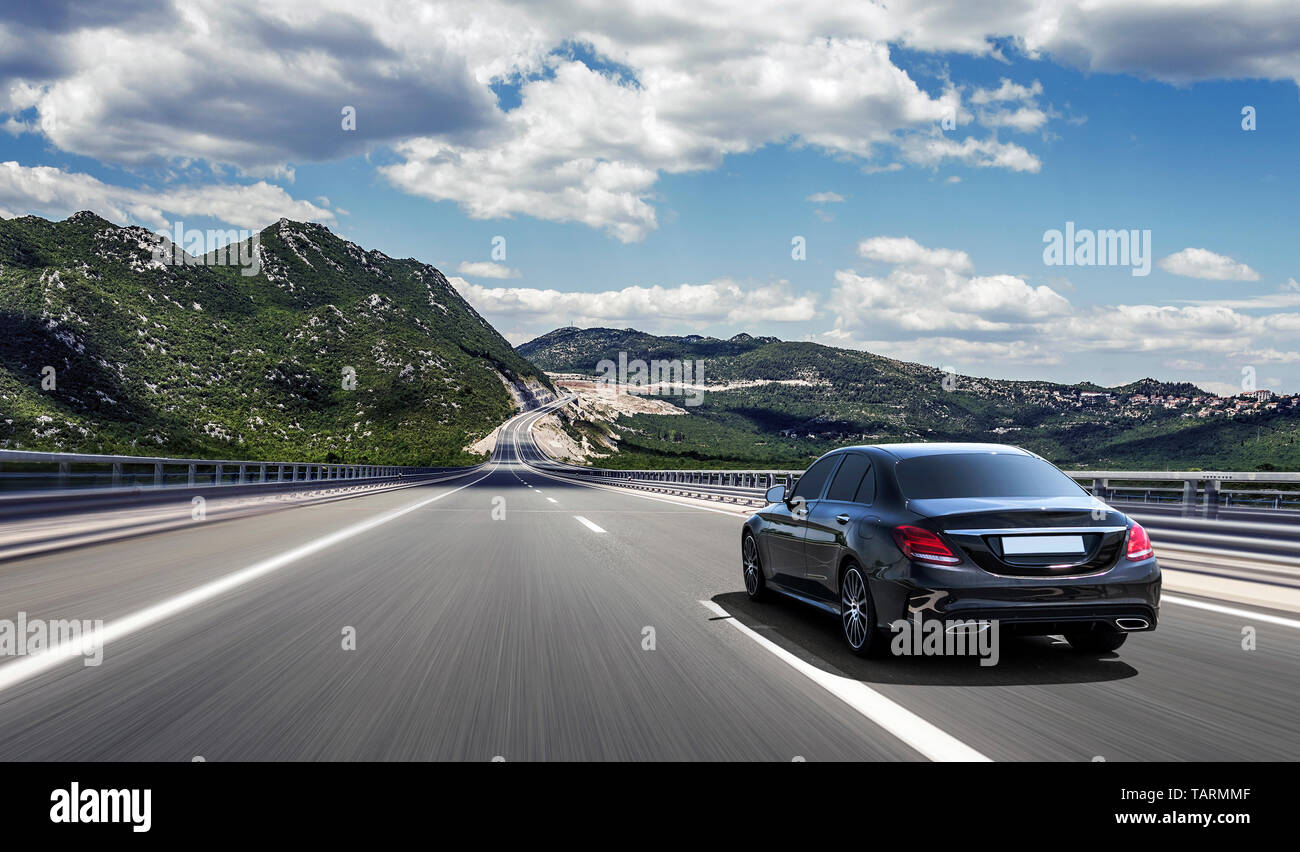 Car motion road side view hi-res stock photography and images - Alamy