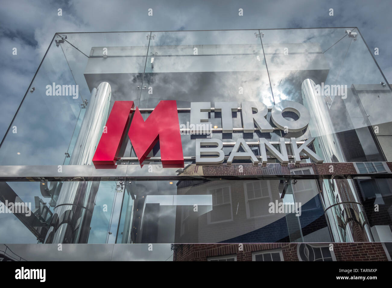 Signage outside Metro Bank, Kingston, Surrey, UK Stock Photo - Alamy