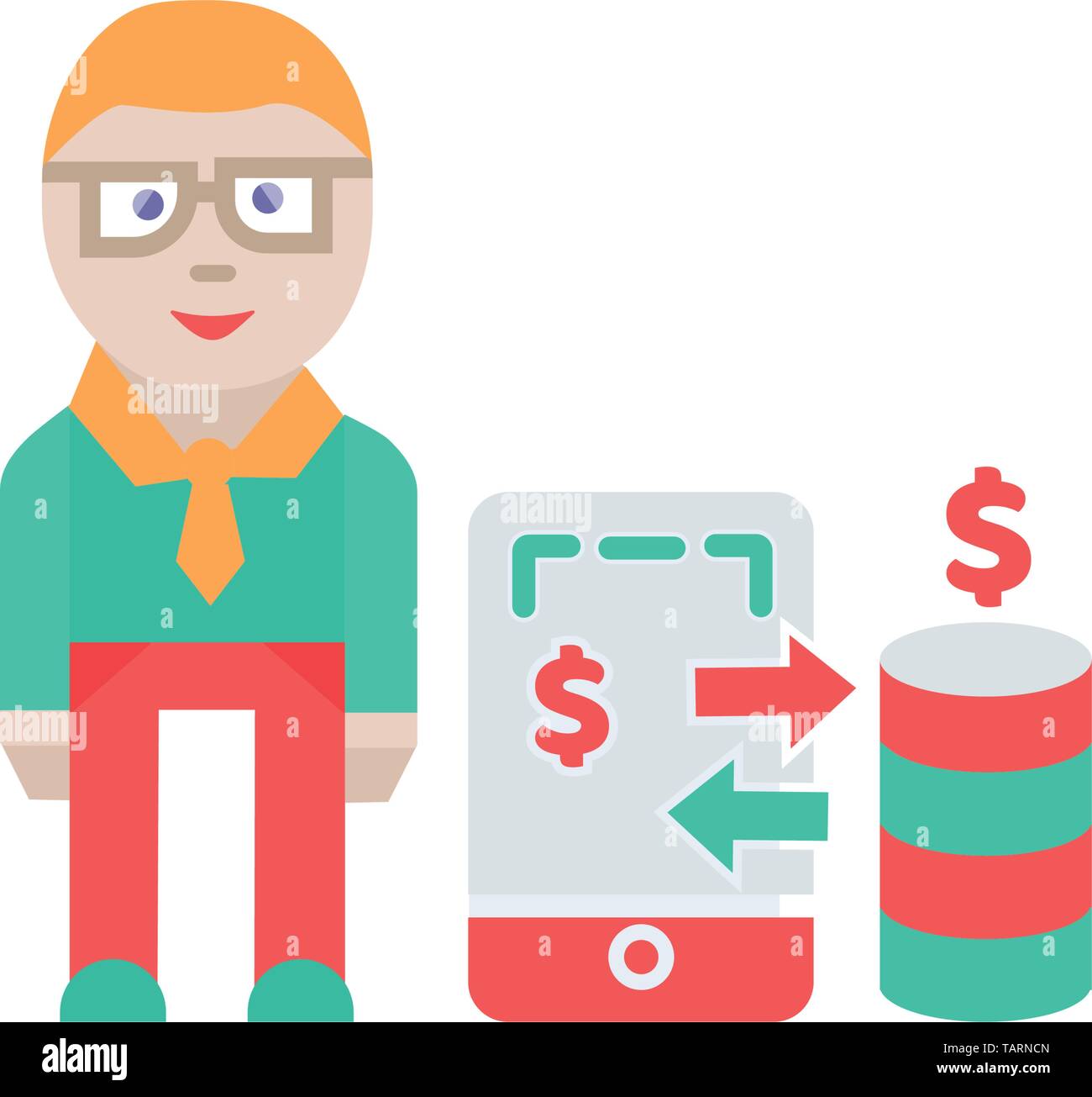 Mobile payment icon- technology mobile payment vector sign and symbol ...