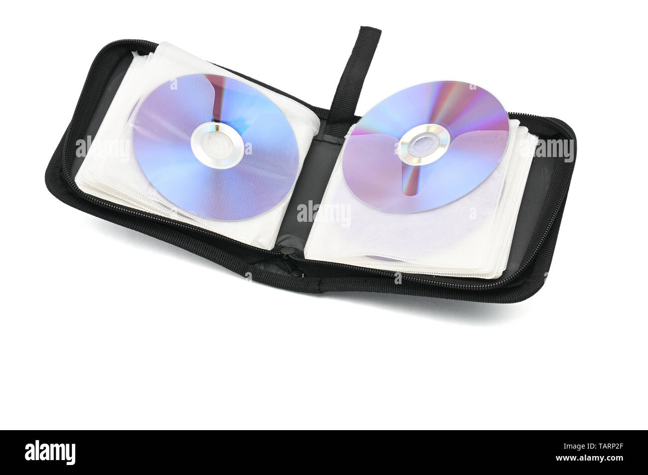 Case for CDs and DVDs on an isolated white background Stock Photo - Alamy
