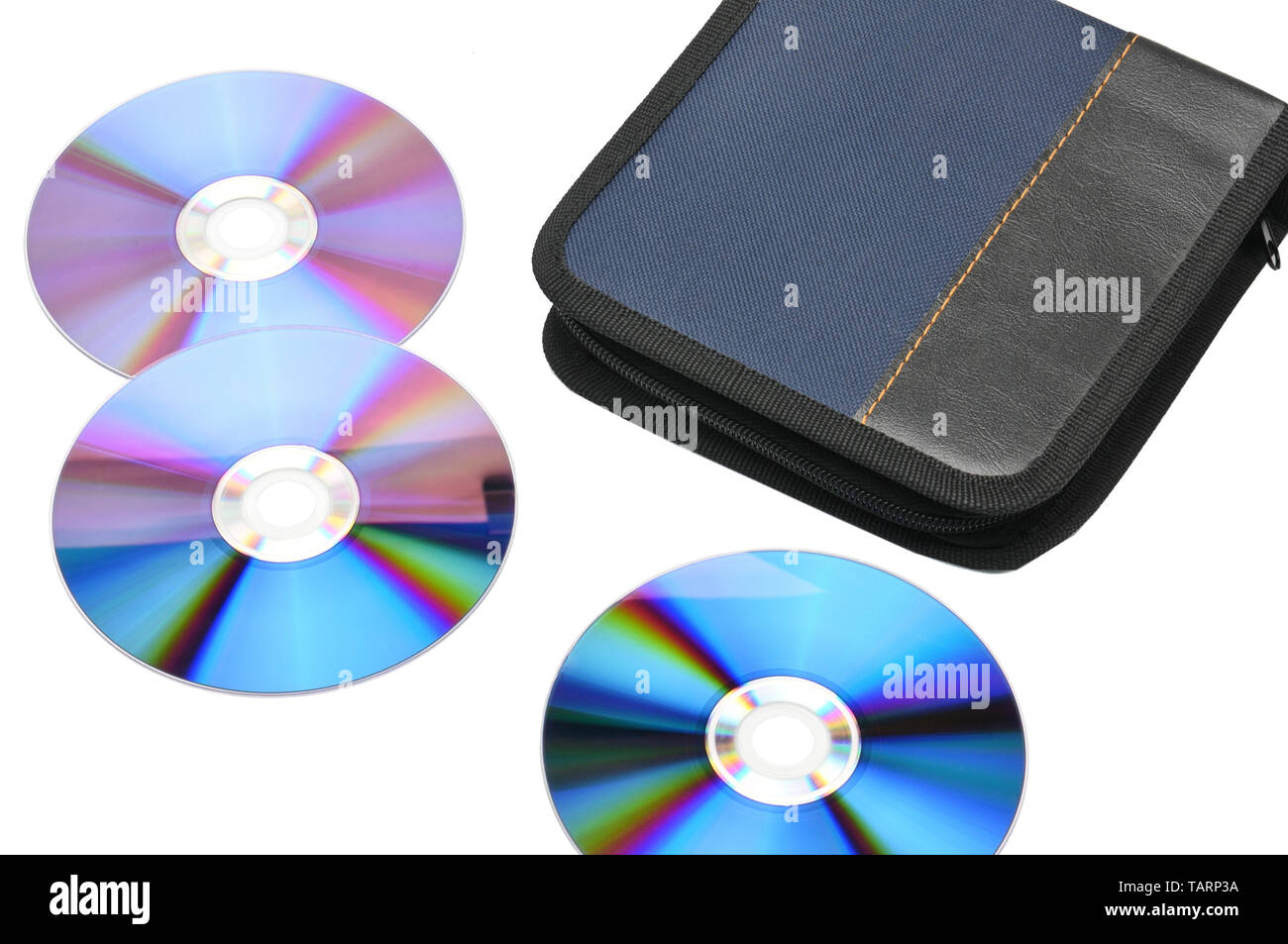 Case for CDs and DVDs on an isolated white background Stock Photo - Alamy
