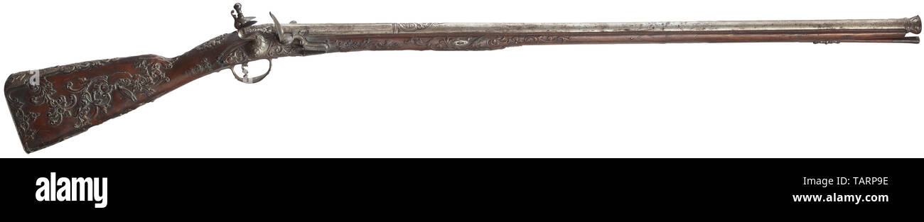 An Italian splendid rifle, end of the 17th century, Heavy, smooth ...