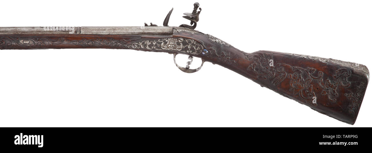 An Italian splendid rifle, end of the 17th century, Heavy, smooth ...
