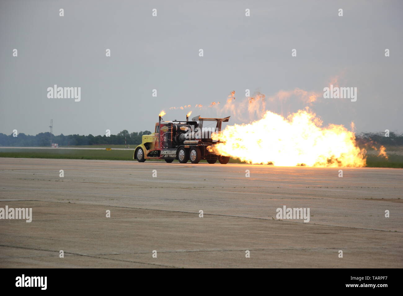Shock Wave Jet Truck driven by Chris Darnell performing at the 2019 ...