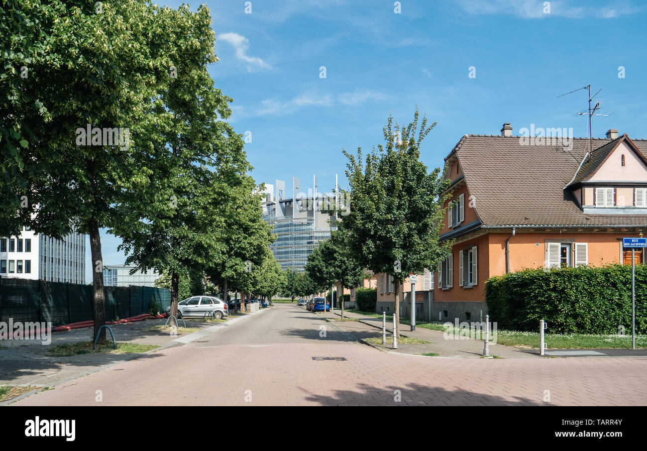 Strasbourg, France - May 26, 2019: European Parliament headquarter as ...