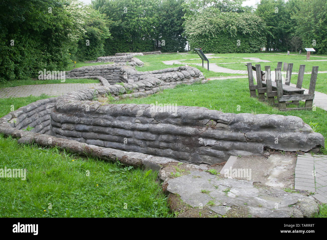 Yorkshire Trench and Dugout Ypres Ieper Belgium Stock Photo - Alamy