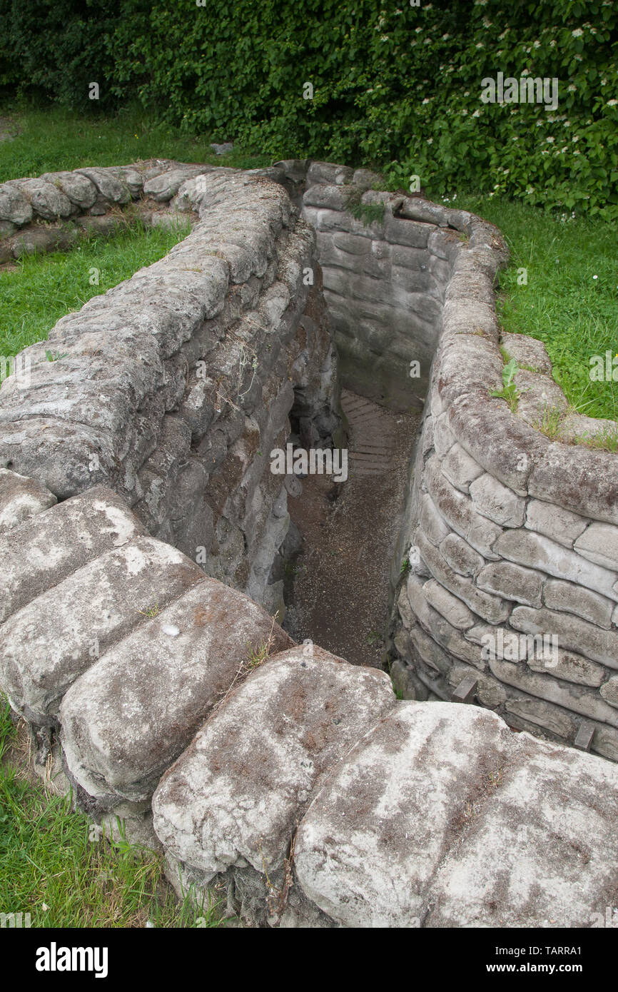 Yorkshire Trench and Dugout Ypres Ieper Belgium Stock Photo - Alamy