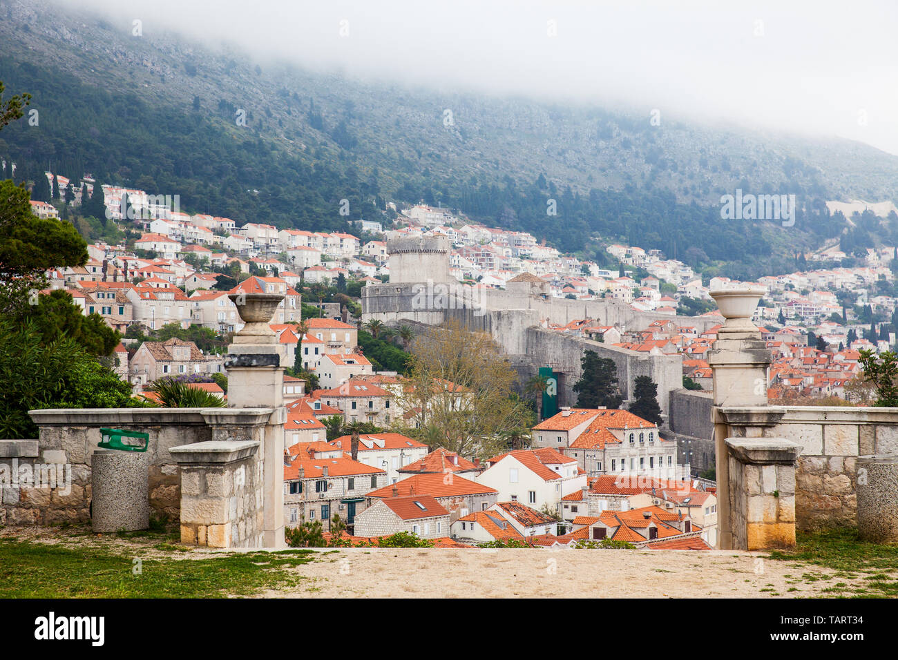 City of Dubrovnik seen from the free public Gradac Park Stock Photo - Alamy