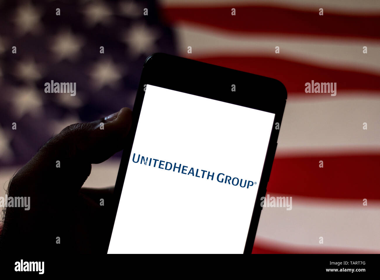 In this photo illustration the UnitedHealth Group logo is seen ...