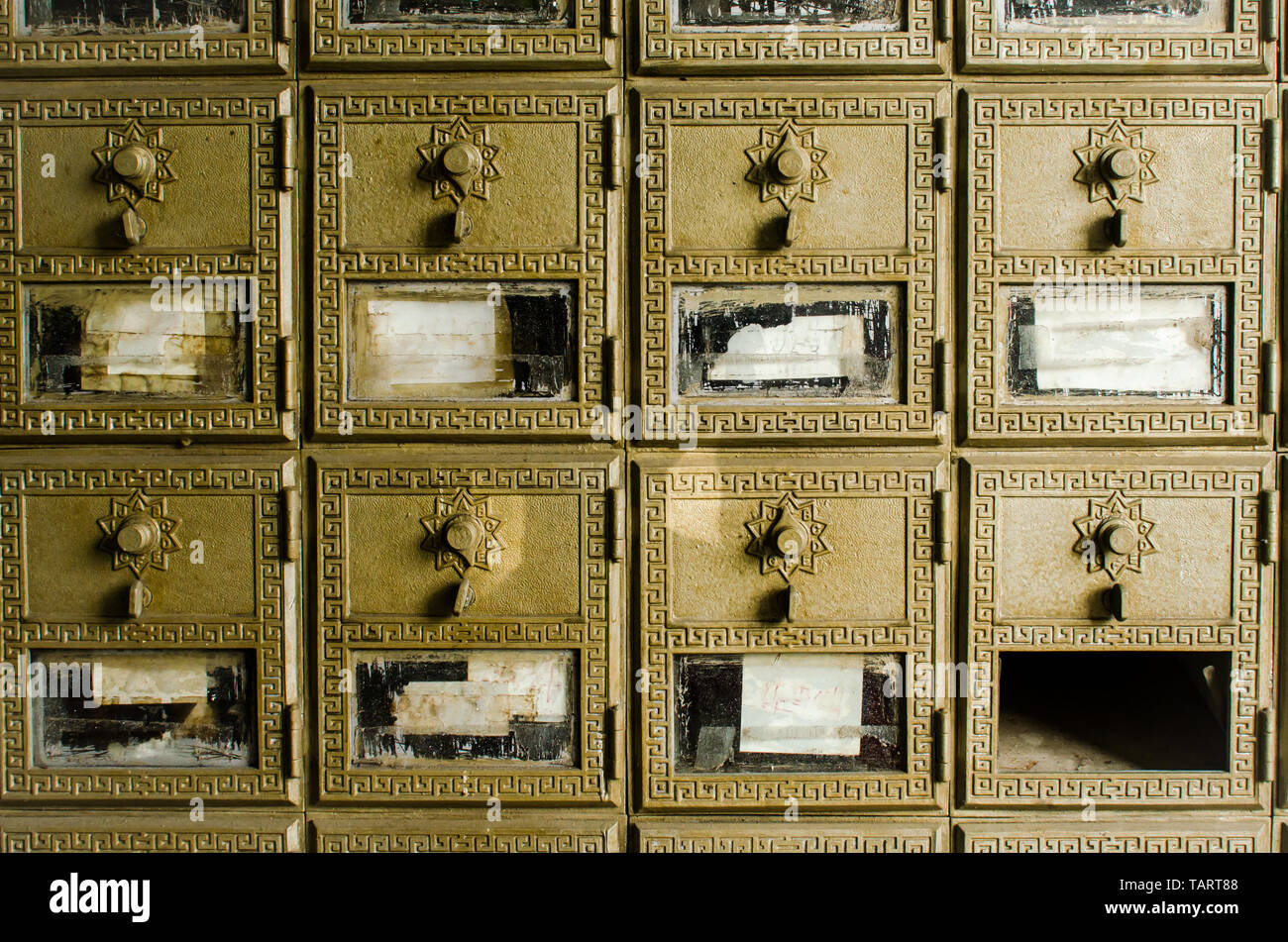 Details of the old , now closed, post office building located in the ...