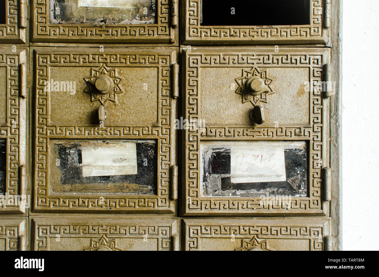 Details of the old , now closed, post office building located in the ...