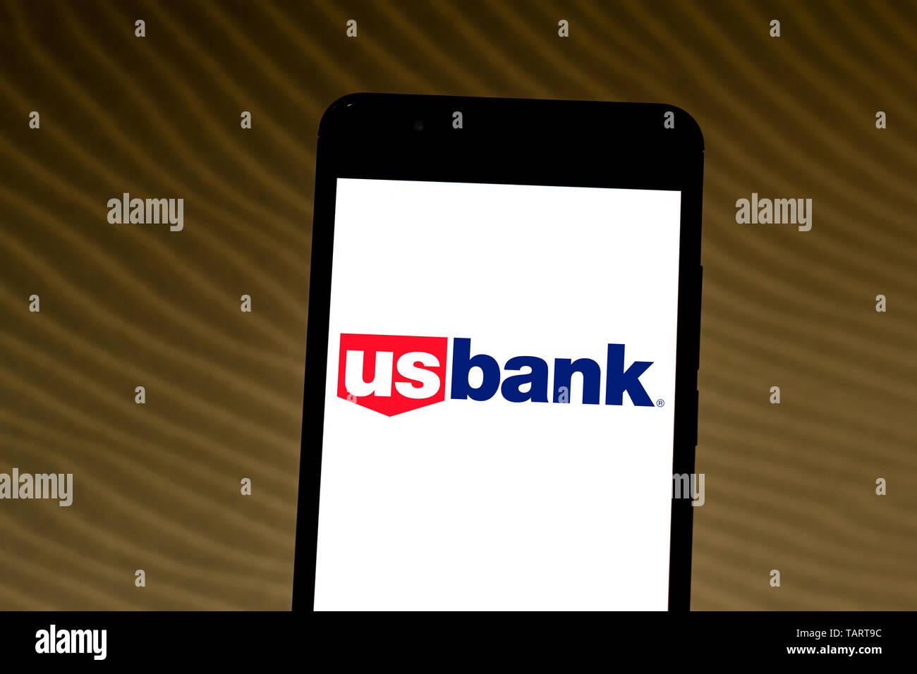 In this photo illustration the US Bank logo is seen displayed on a ...