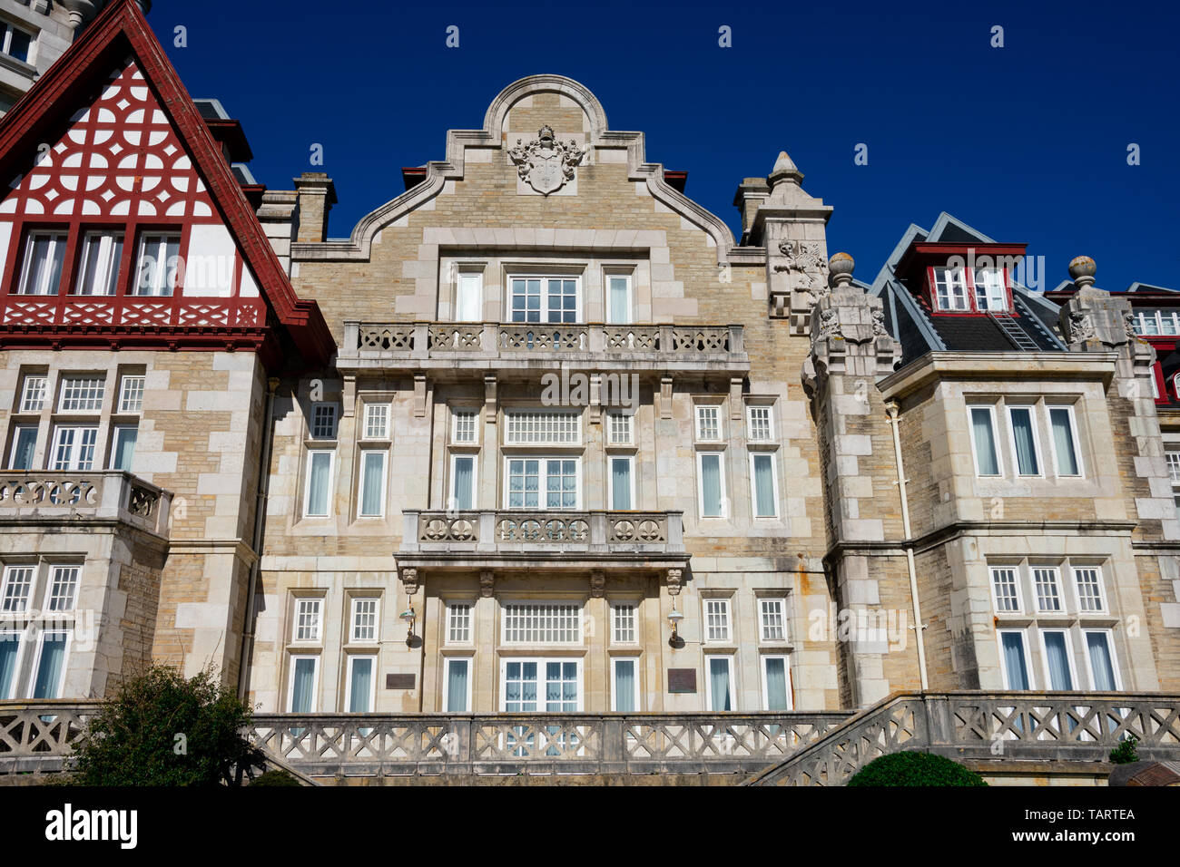 Santander, Spain. February 12, 2019. Magdalena Palace facade (Palacio ...