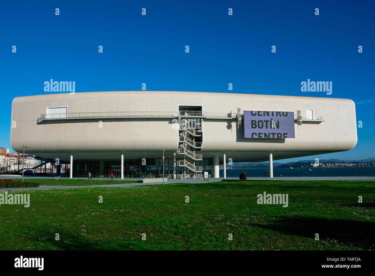Santander, Spain. February 12, 2019. Botin Center building, an art ...