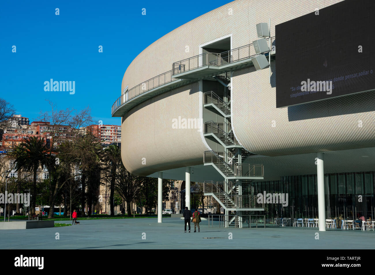 Santander, Spain. February 12, 2019. Botin Center building, an art ...
