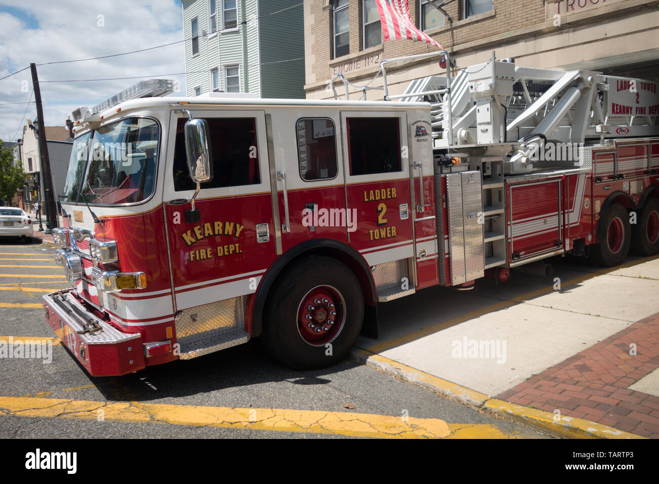 Fire truck ladder usa hi-res stock photography and images - Alamy