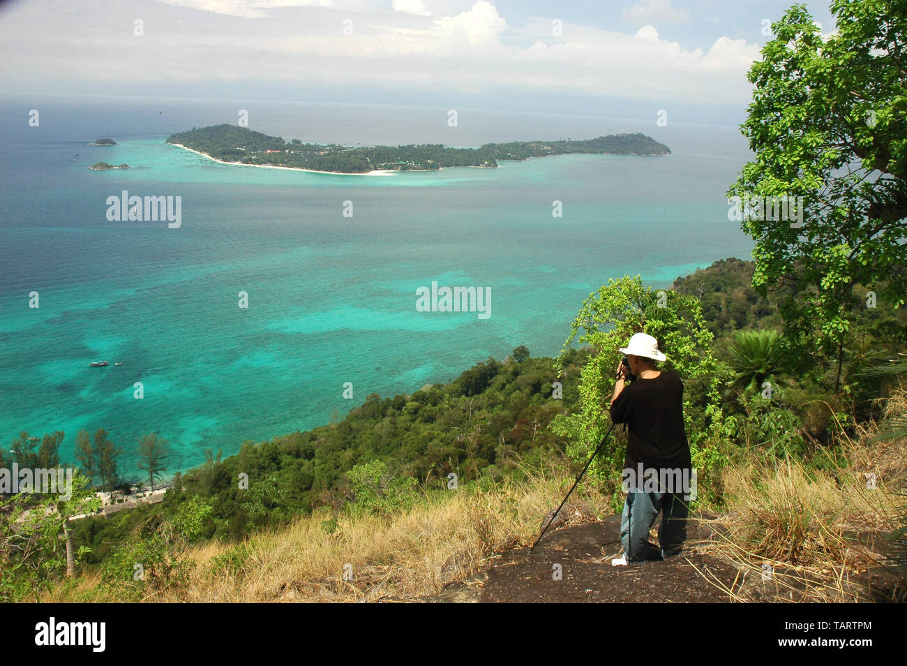 Tourists are taking pictures Top view of Chado Cliff view point on ...