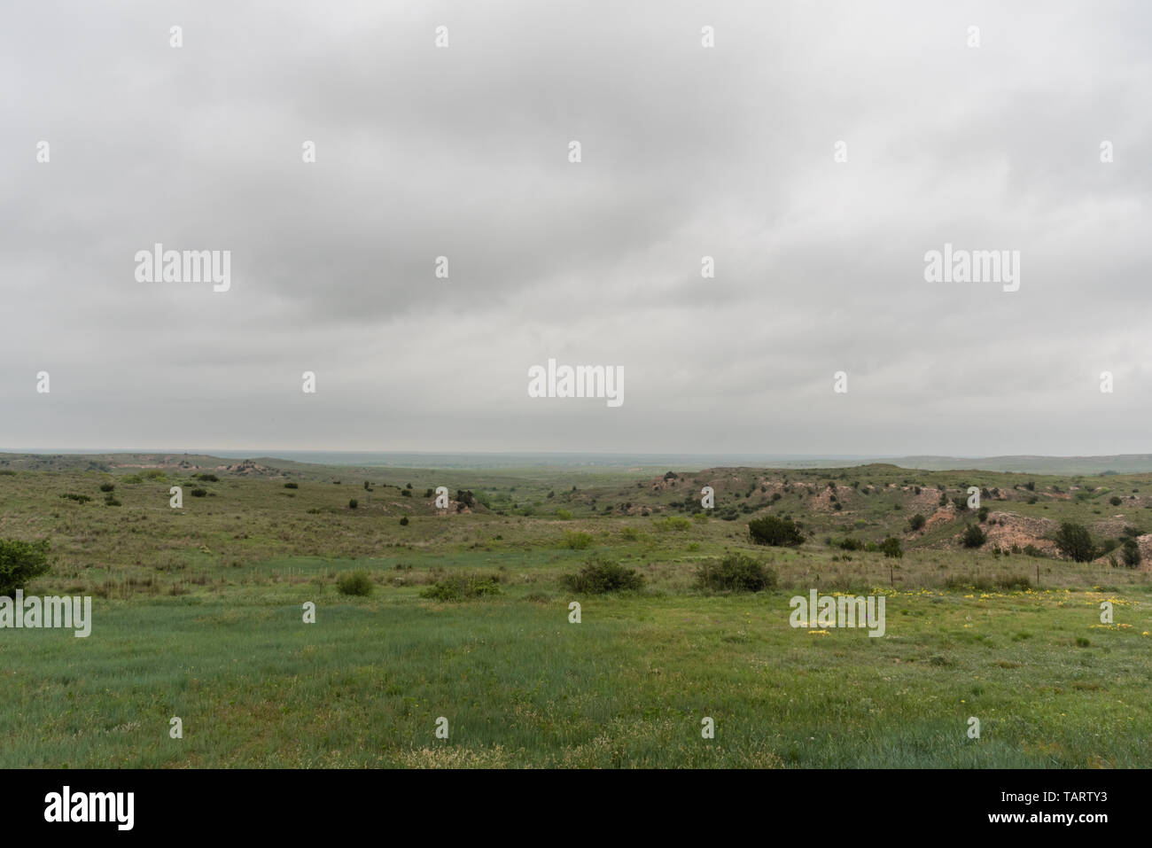 Panoramic Northern Texas vista on a rainy springtime day Stock Photo ...