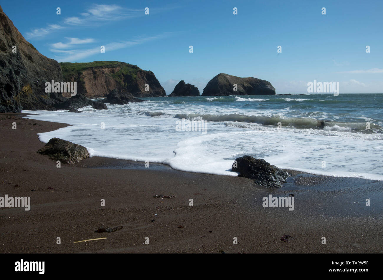 Rodeo Beach sits in the Marin Headlands and provides views of Bird ...