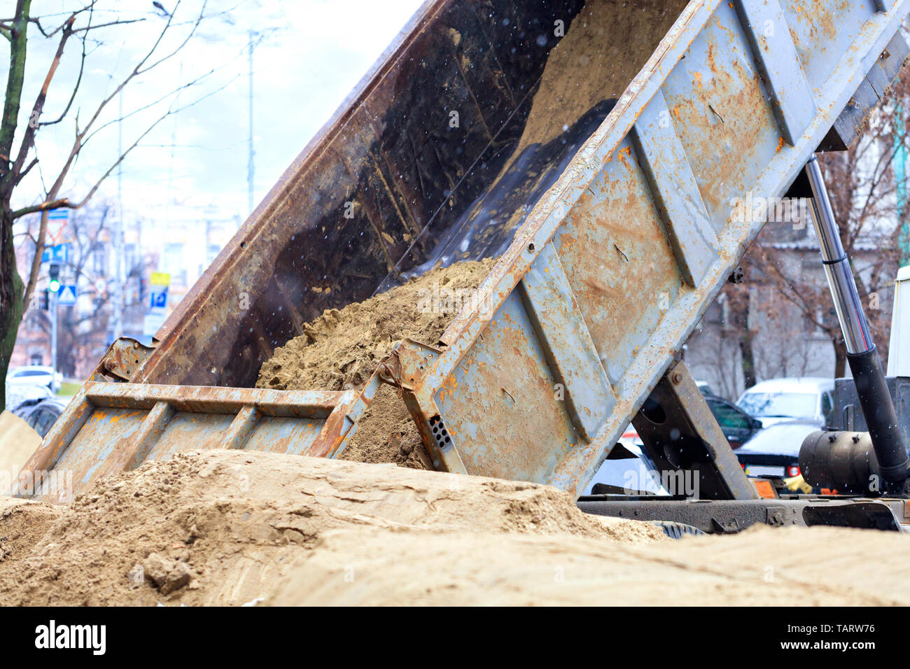 Tipper construction truck moving equipment hi-res stock photography and ...