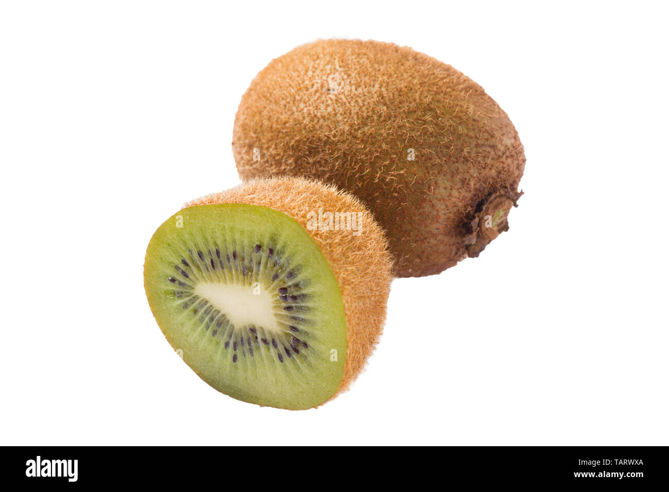 Kiwi fruit sliced segments isolated on white background cutout Stock ...