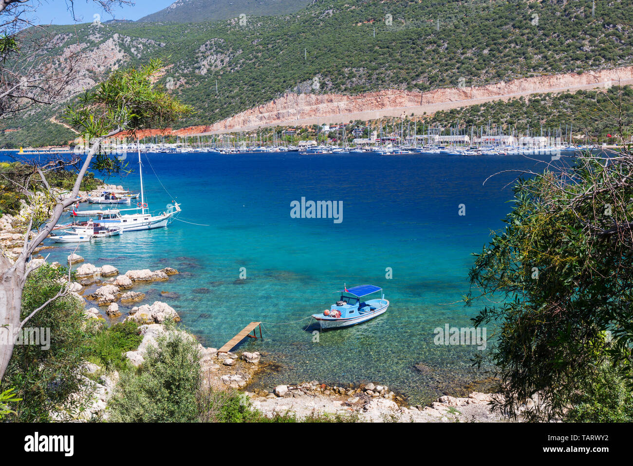 Beautiful sea coast in Turkey. Amazing natural landscapes along Lycian ...