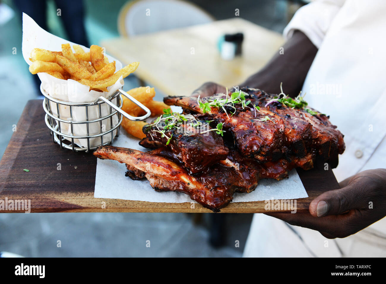 Southern style BBQ Ribs Stock Photo - Alamy