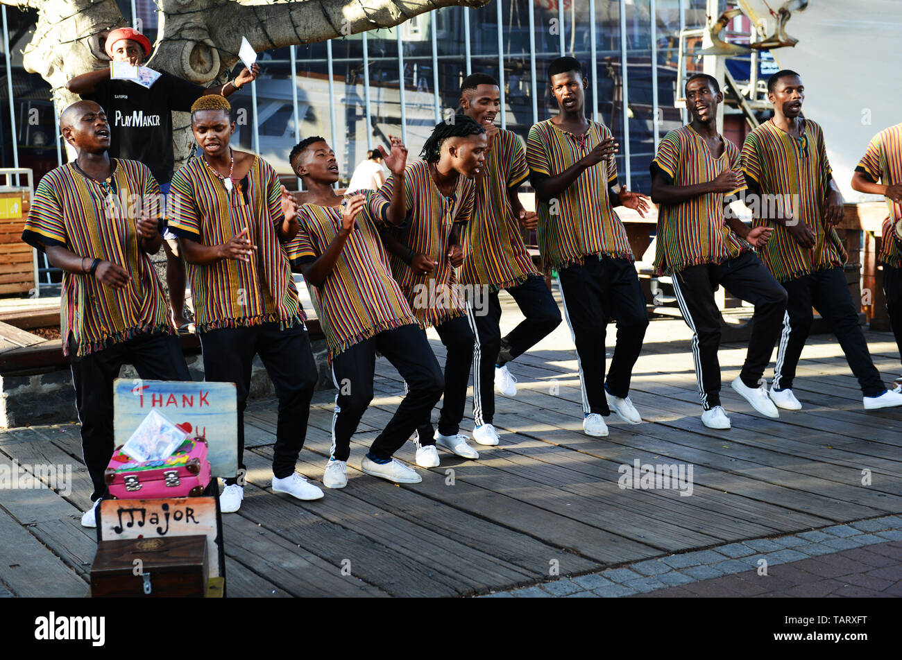 A traditional dance performance in Cape Town's V&A waterfront Stock ...