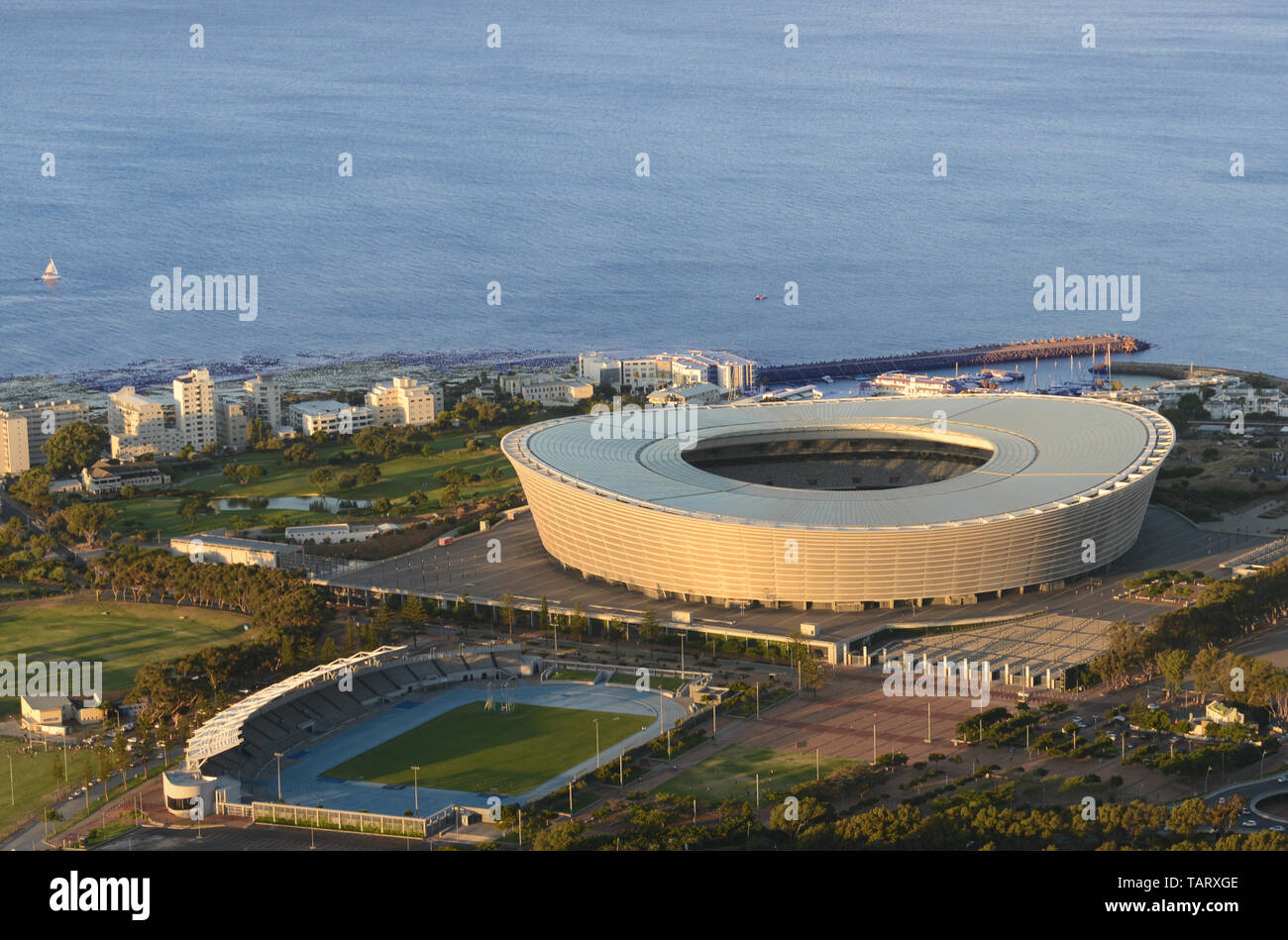 The Cape Town Stadium as seen from Signal hill Stock Photo - Alamy