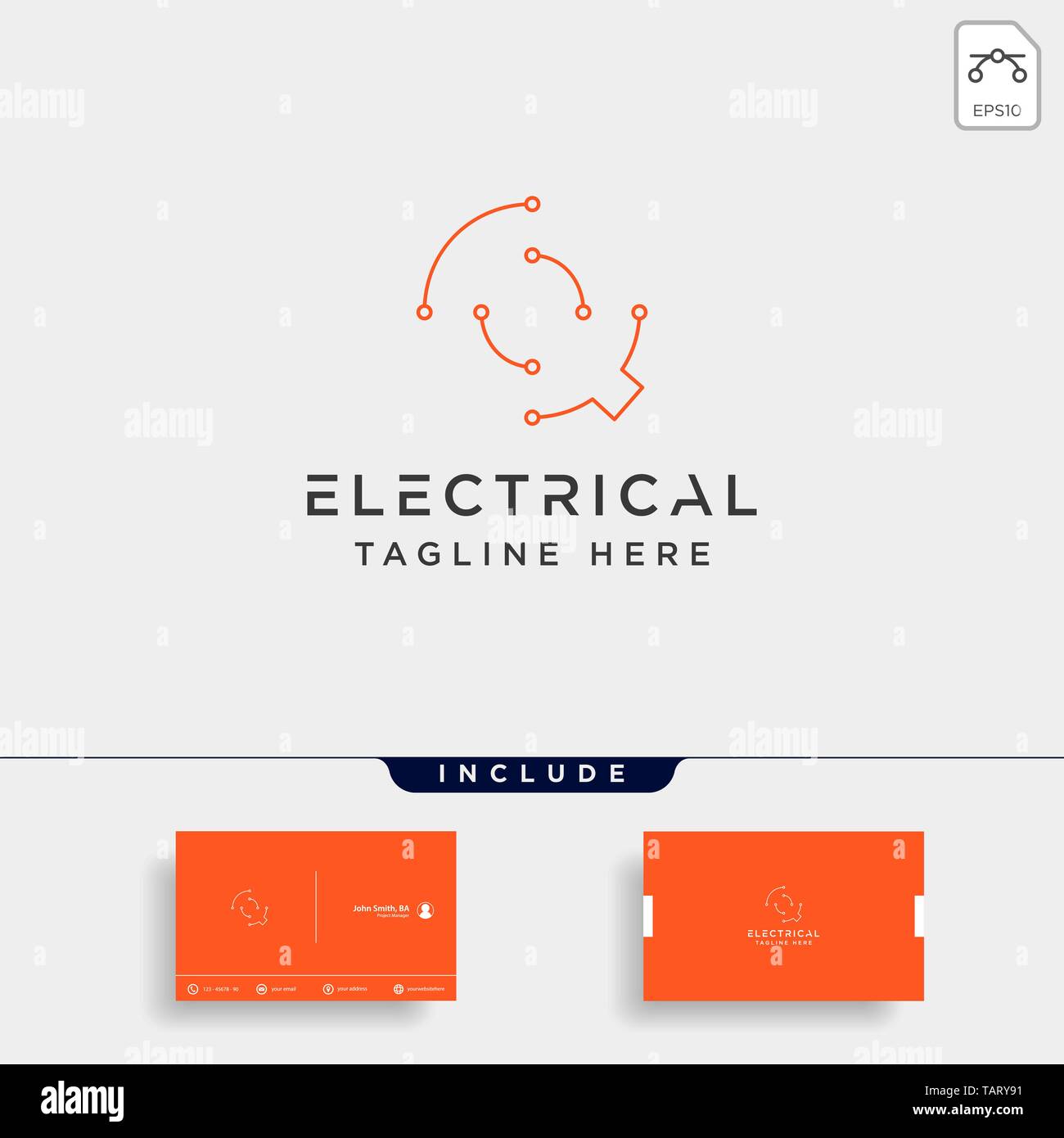 connect or electrical q logo design vector icon element isolated with ...