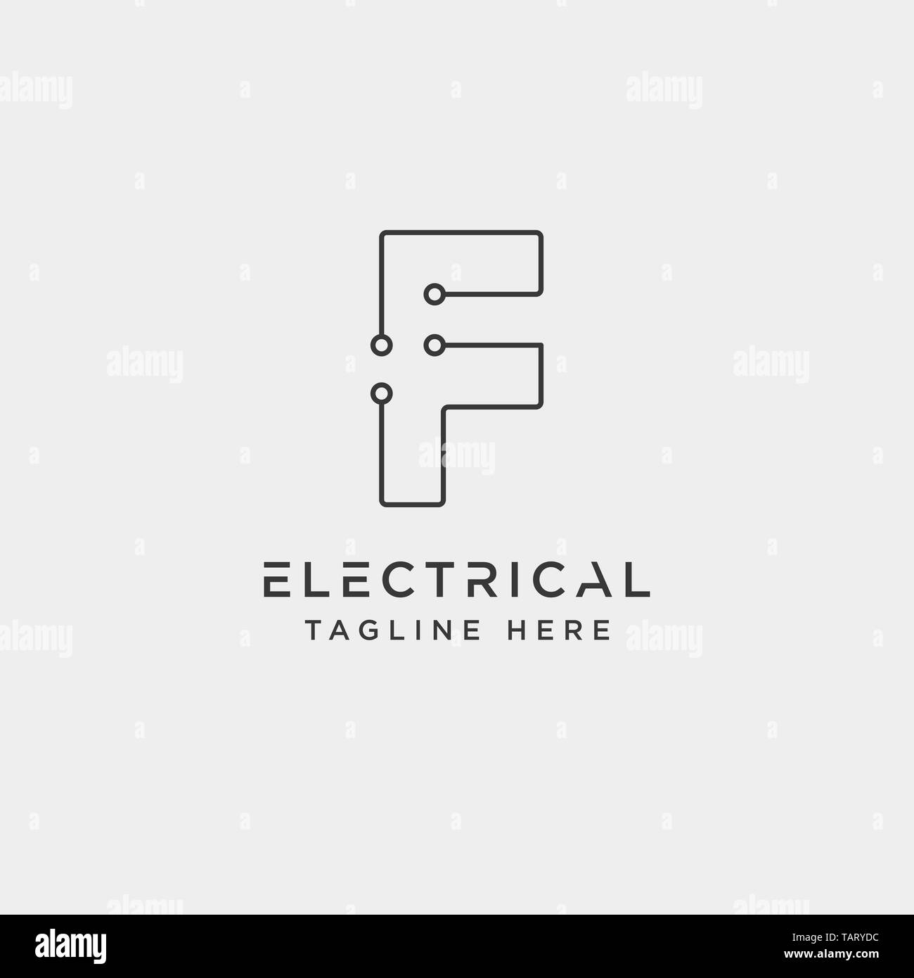 connect or electrical f logo design vector icon element isolated ...