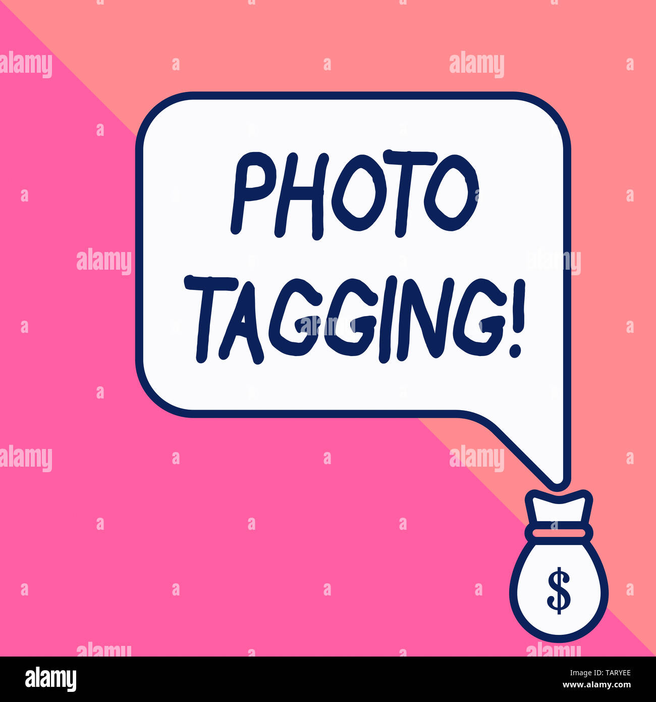 Conceptual hand writing showing Photo Tagging. Concept meaning identify ...