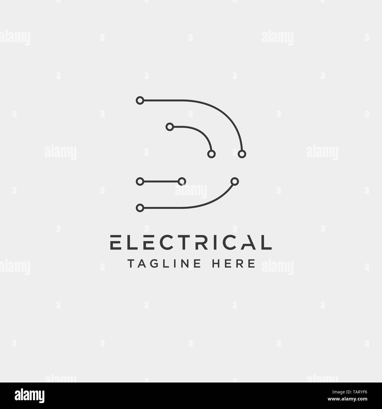 connect or electrical d logo design vector icon element isolated ...