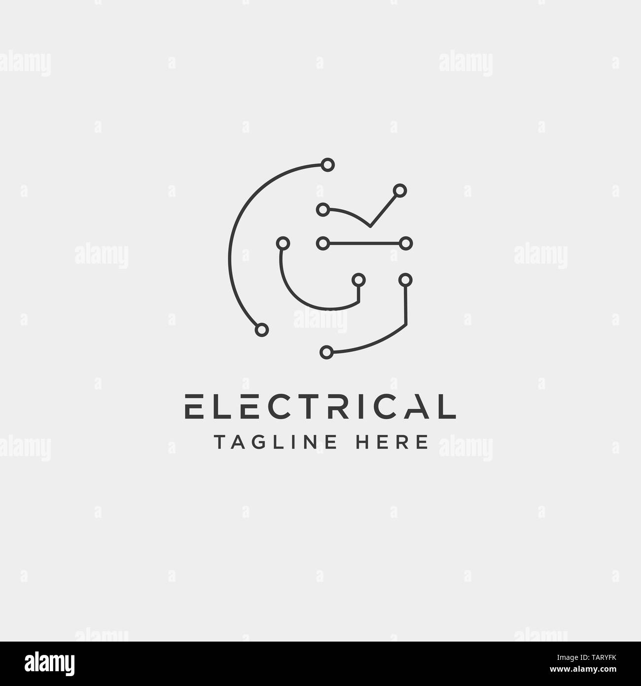 connect or electrical g logo design vector icon element isolated ...