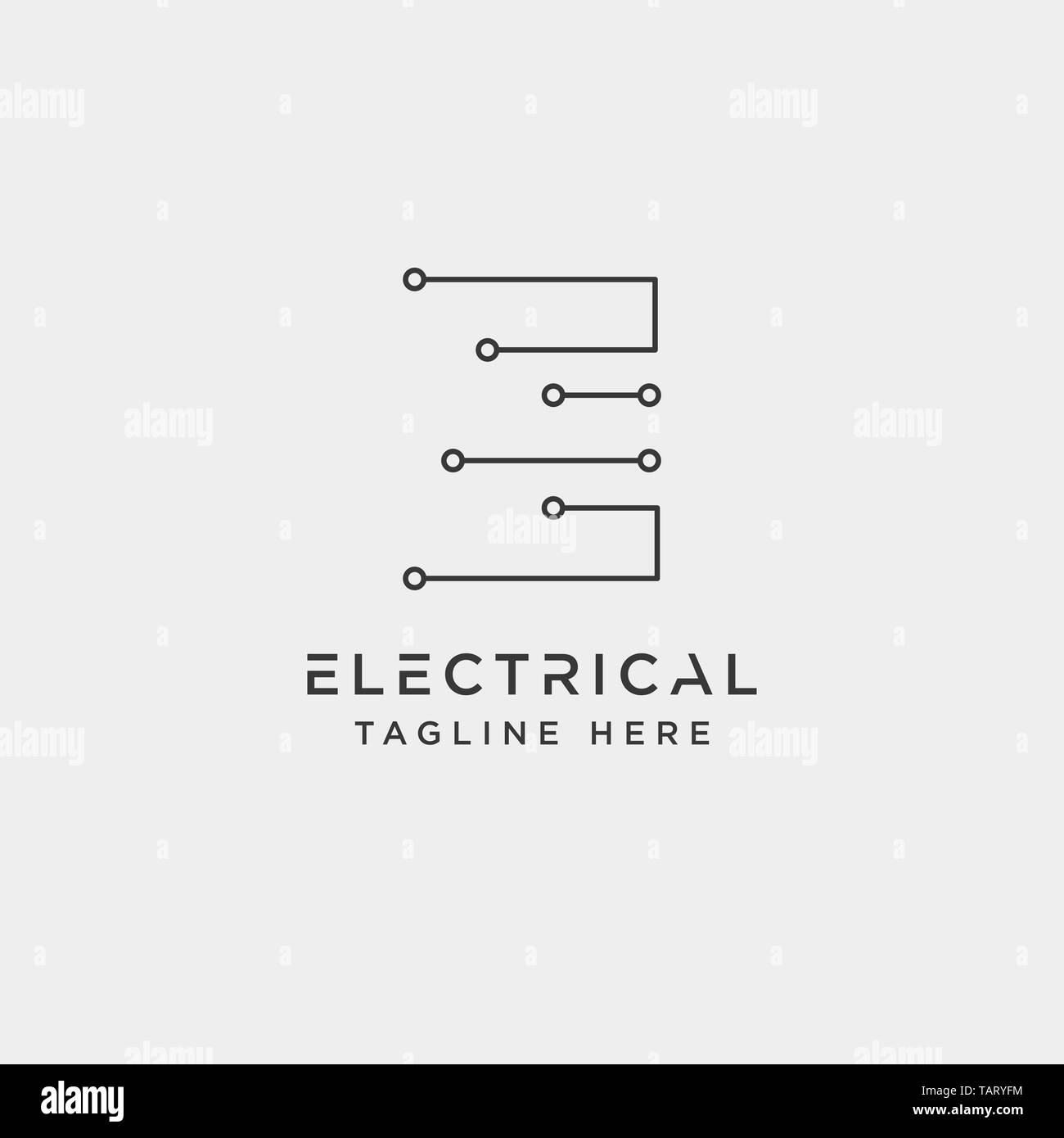 connect or electrical e logo design vector icon element isolated ...