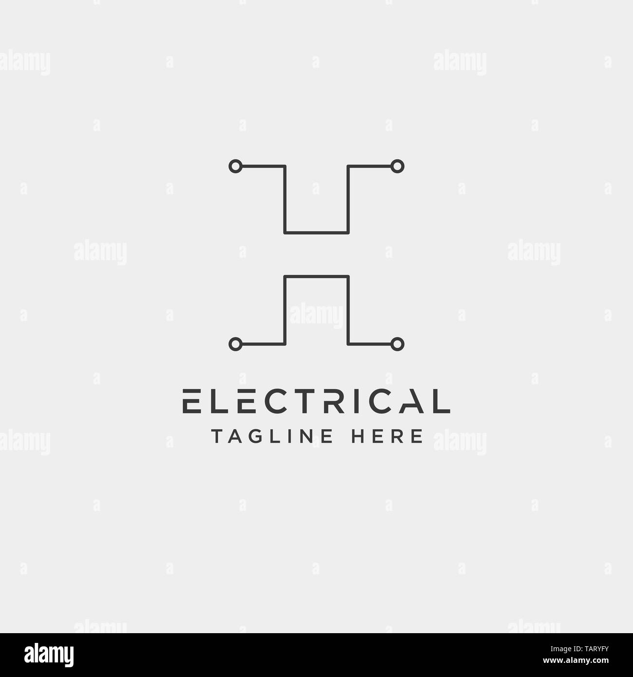 connect or electrical h logo design vector icon element isolated ...
