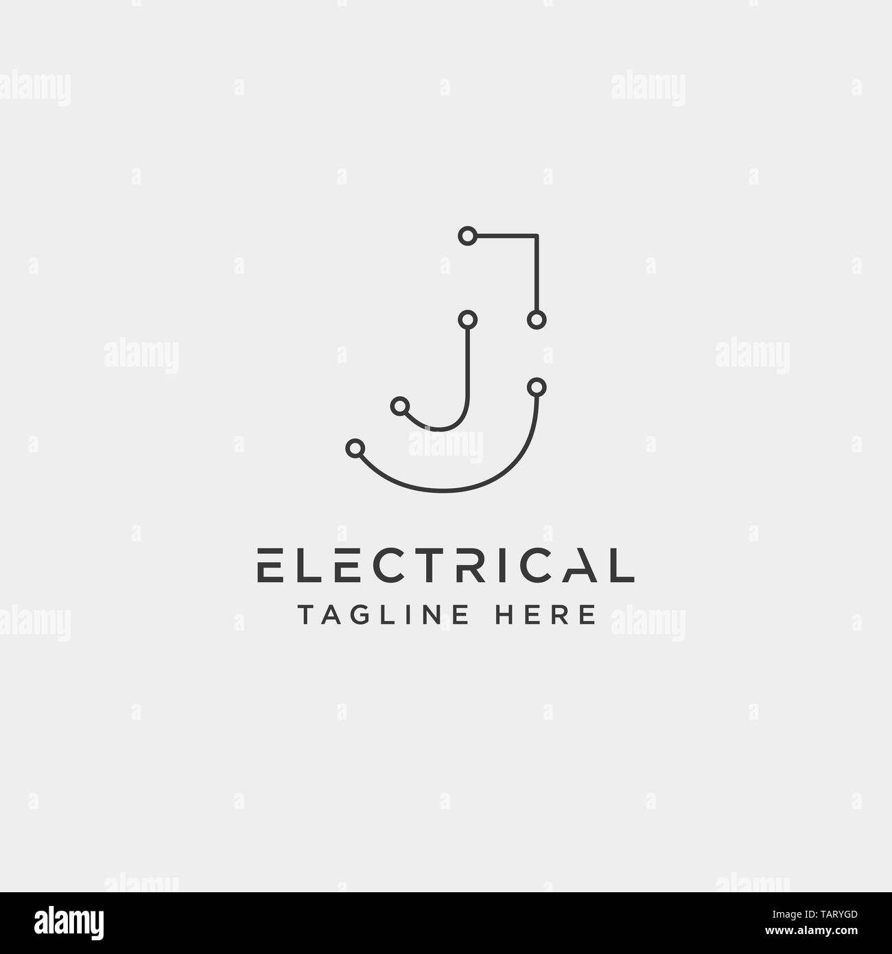 connect or electrical j logo design vector icon element isolated ...