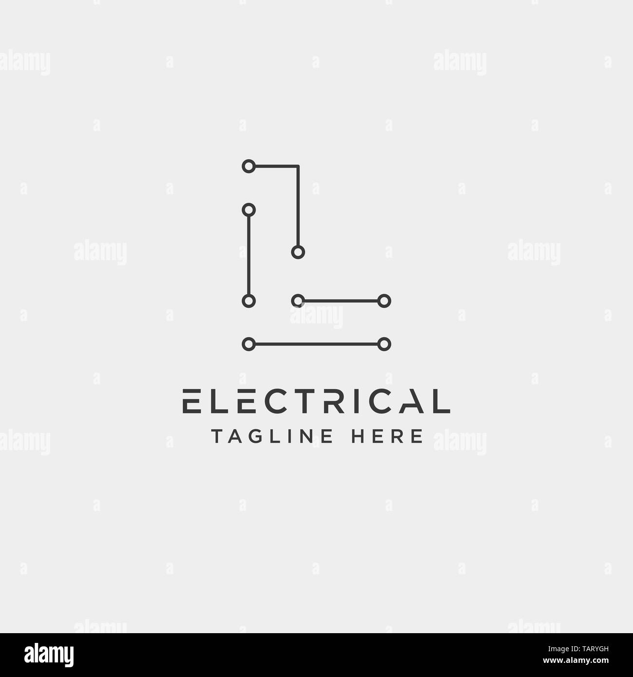 Simple electric circuit battery Black and White Stock Photos & Images ...