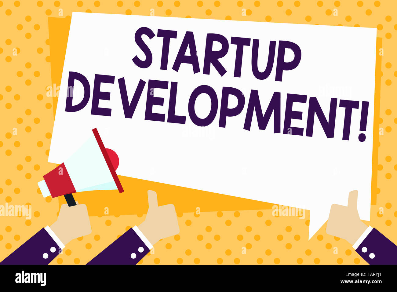 Writing note showing Startup Development. Business concept for ...