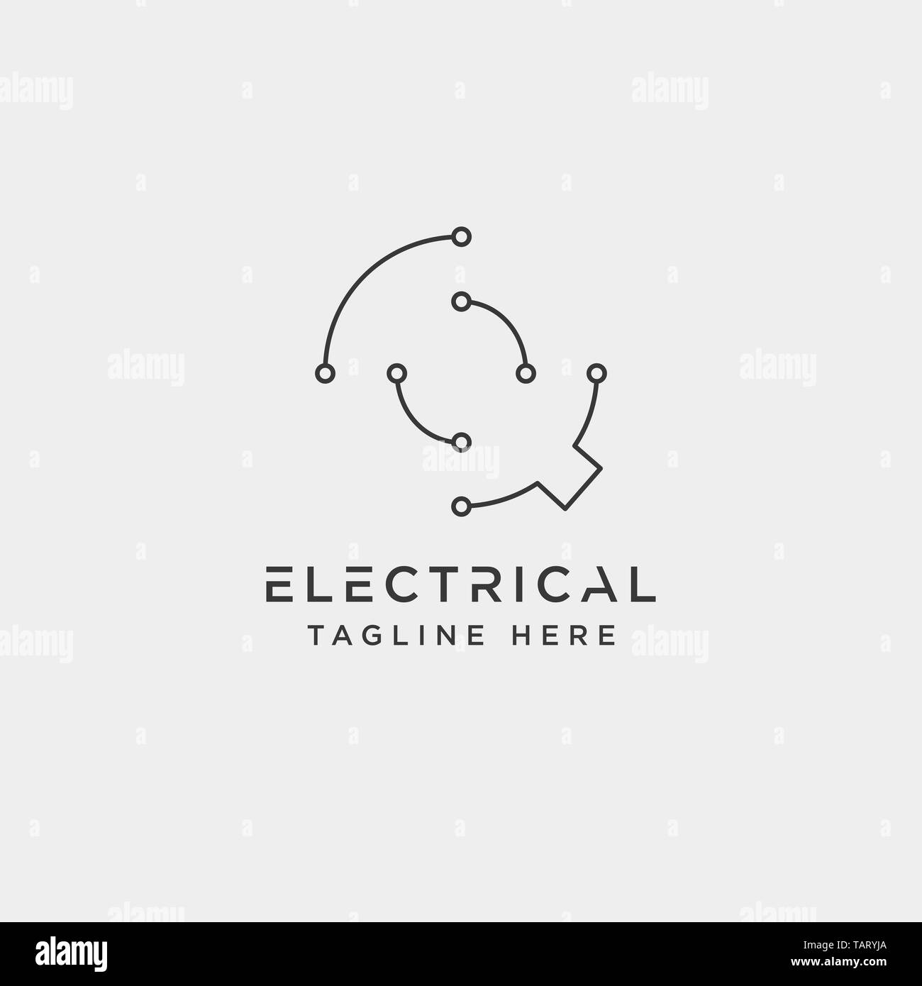 connect or electrical q logo design vector icon element isolated ...