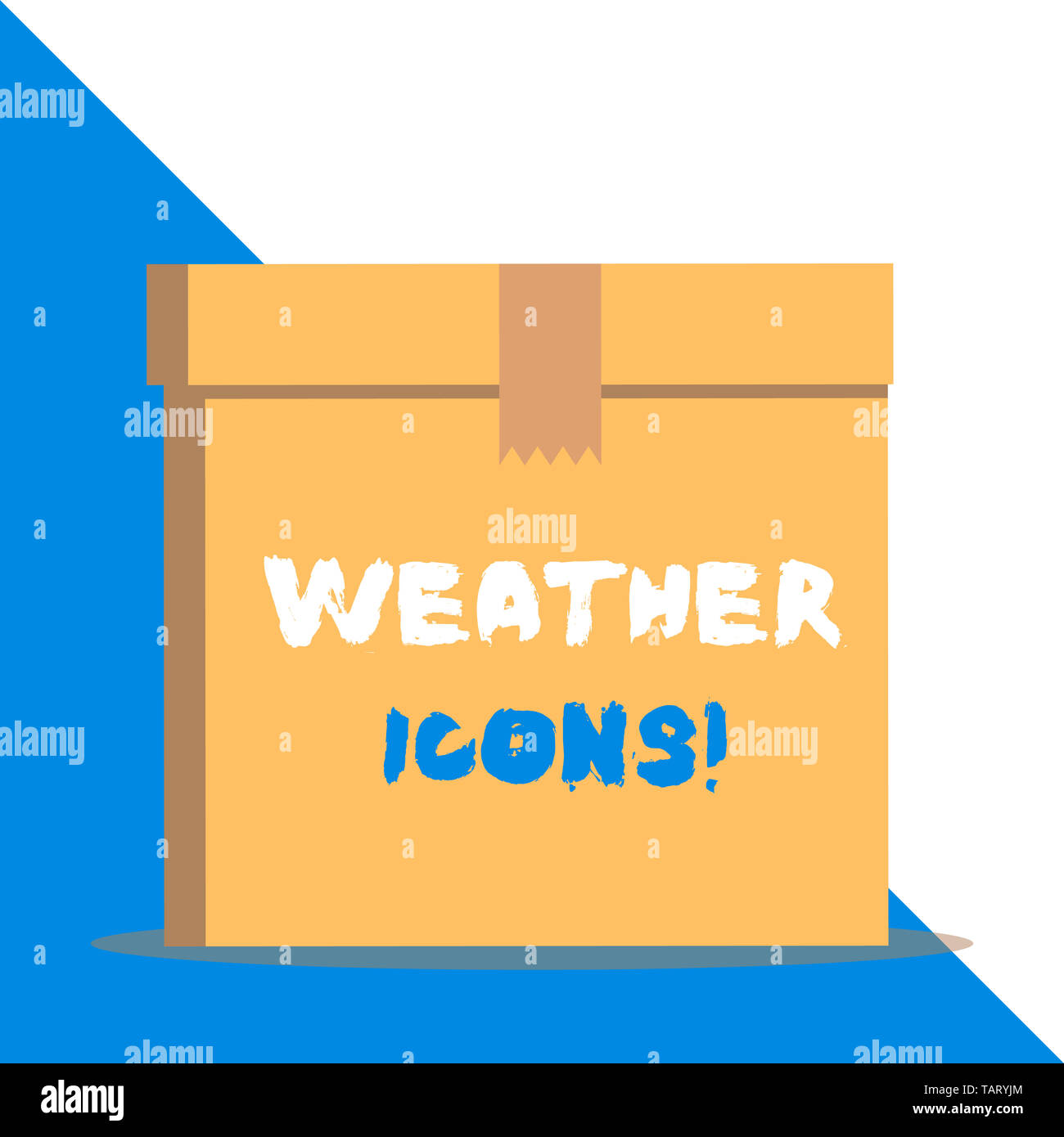 Text sign showing Weather Icons. Business photo showcasing Plotted on a ...